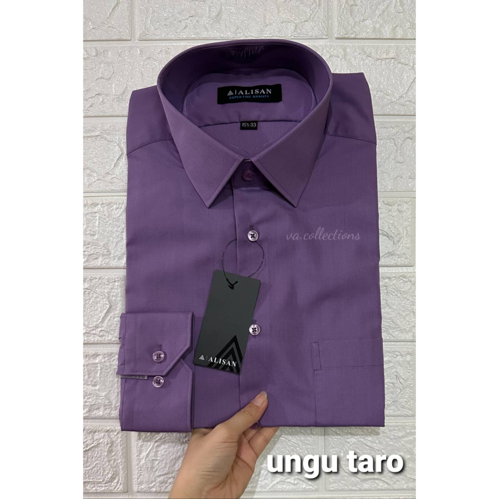 Jual ALISAN REGULAR - KEMEJA POLOS LENGAN PANJANG PRIA UNGU1 / UNGU2 ...