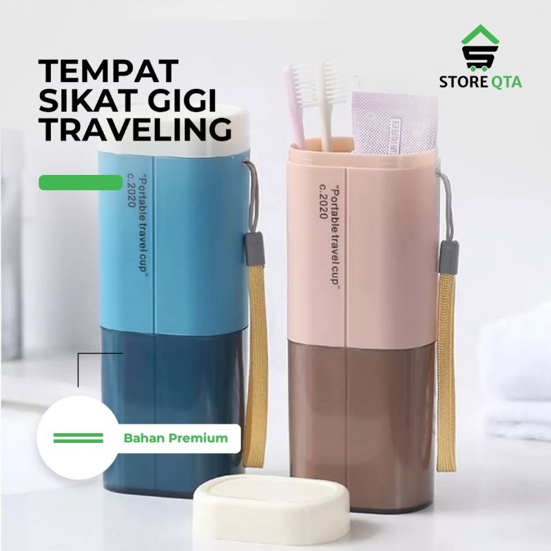 Jual Kotak Tempat sikat gigi tabung odol gelas kumur traveling travel ...