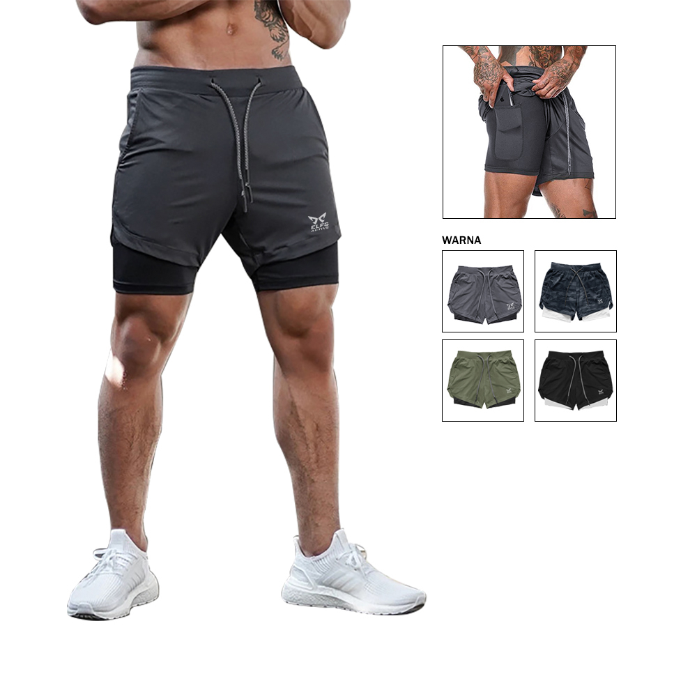Jual Celana Compression Pendek Olahraga Legging Sport Pria Running Gym ...