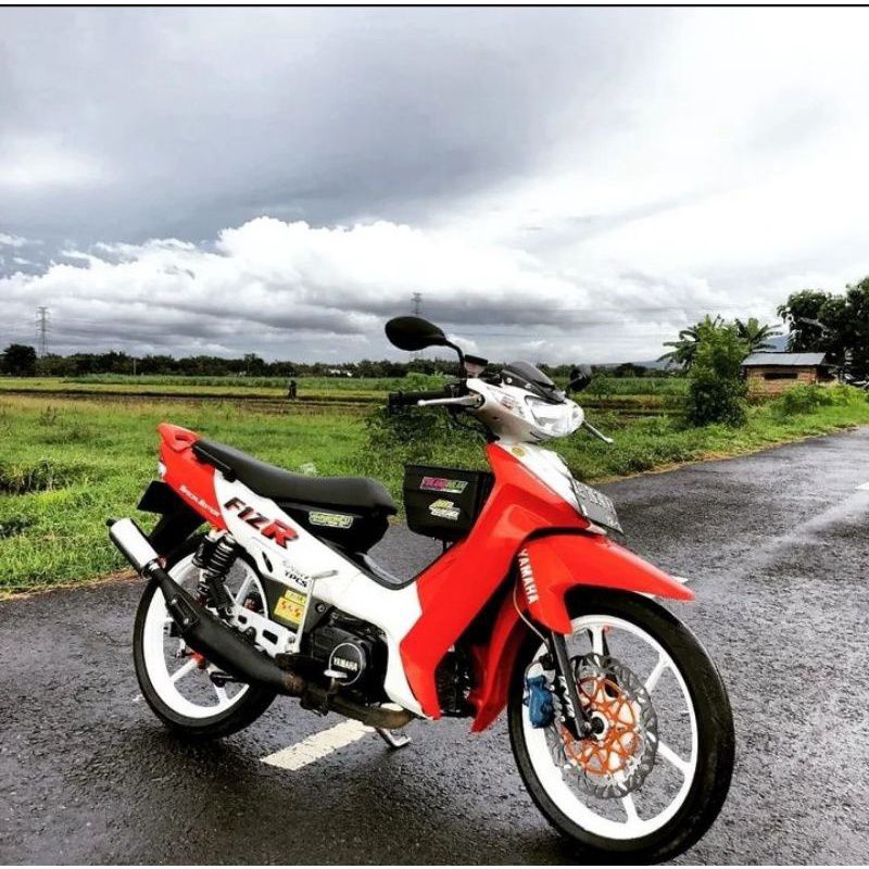 Jual cover body full set bodi motor Yamaha fizr fiz r merah putih ...