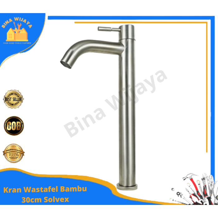 Jual Kran Wastafel Kran Bambu SOLVEX Panjang 30cm Stainless SUS 304 / Keran Air Tancap Basin Tap ...
