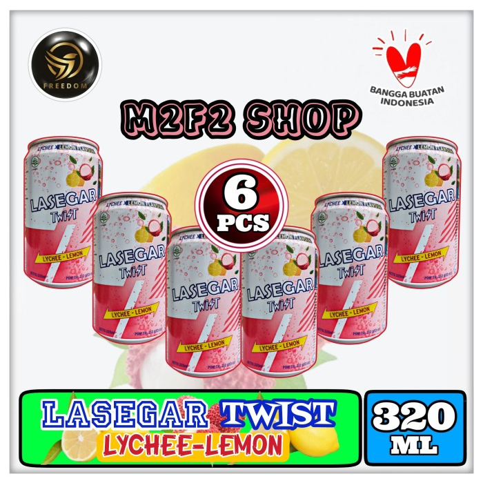 Jual LASEGAR Twist Minuman Penyegar Lychee Lemon Kaleng - 320 ml (Kemasan 6 Pcs) | Shopee Indonesia