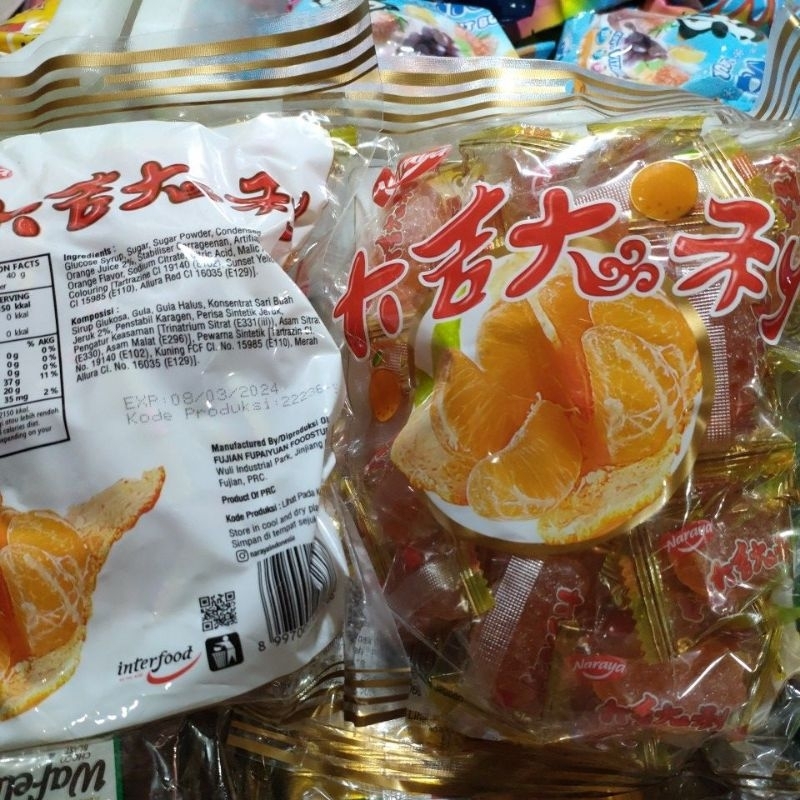 Jual naraya permen lunak rasa jeruk bentuk jeruk 500 g | Shopee Indonesia