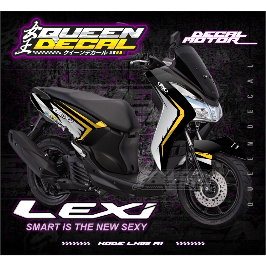 Jual CUSTOM DESAIN DECAL STIKER FULLBODY LEXI 125 - DESAIN RACING - LX ...