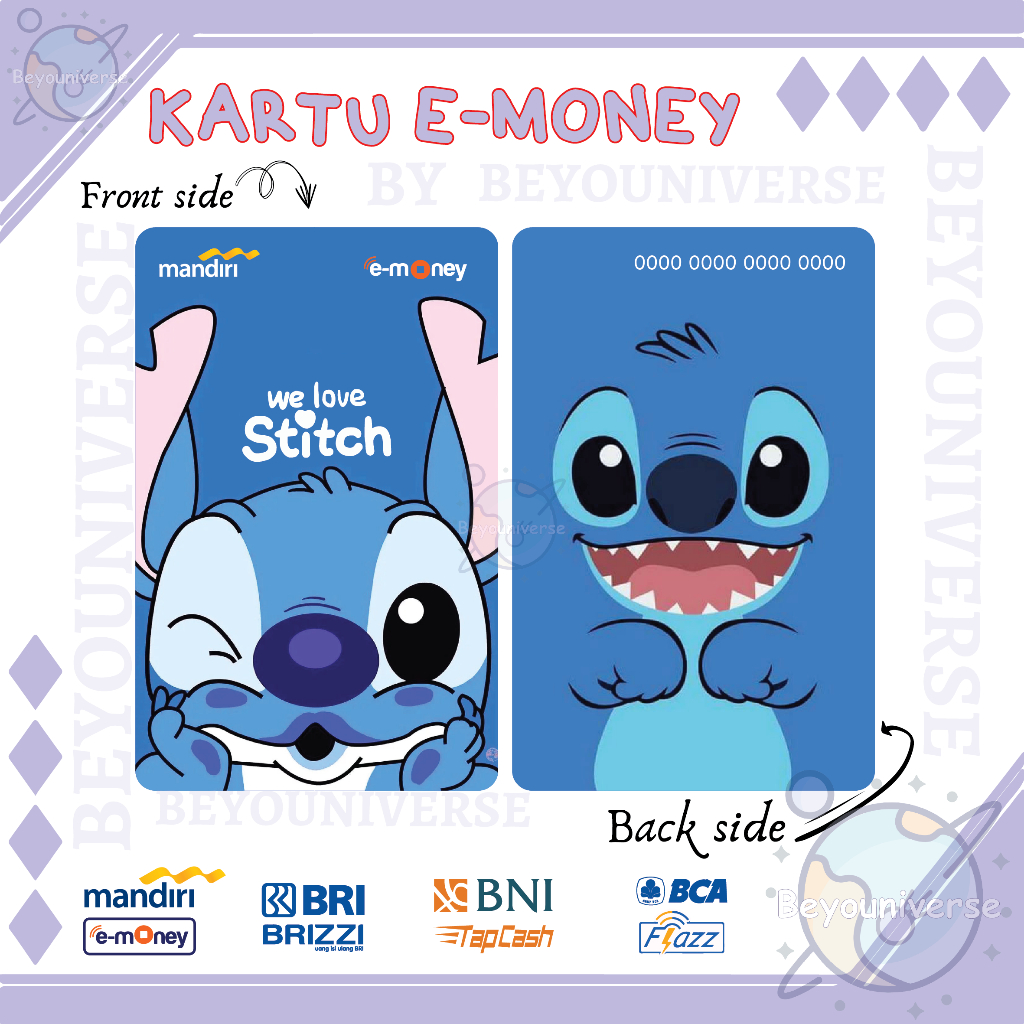 Jual Emoney Etoll Lilo and Stitch We love Stitch Anime Kartu Mandiri E ...