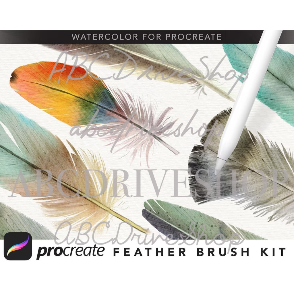 Jual Procreate Brush - Watercolor Feather Brush Kit for Procreate ...