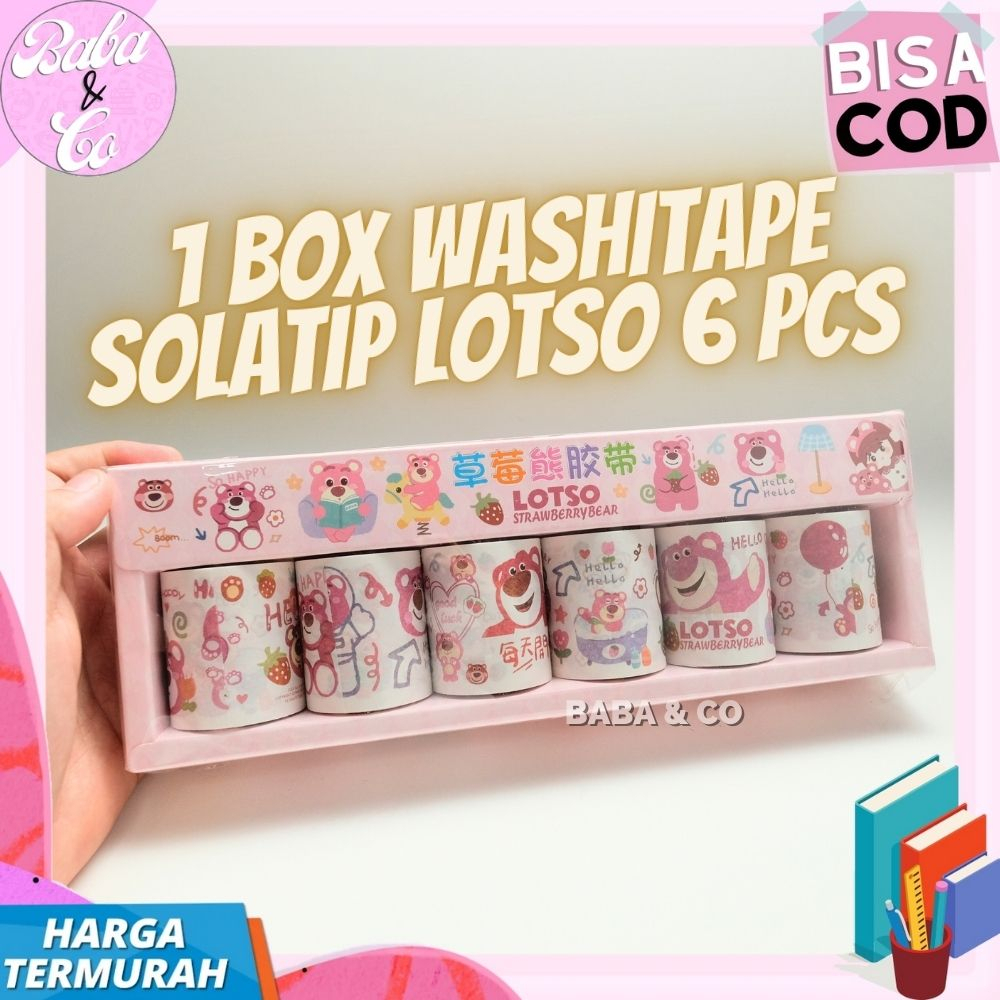 Jual STIKER BOX LOTSO WASHI TAPE SOLATIP LOTSO STICKER LOTSO 1 BOX ...