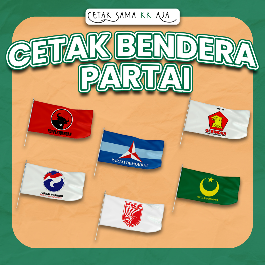 Jual CETAK BENDERA PARTAI PILPRES PILKADA SAMPEL TESTING ECERAN GROSIR ...