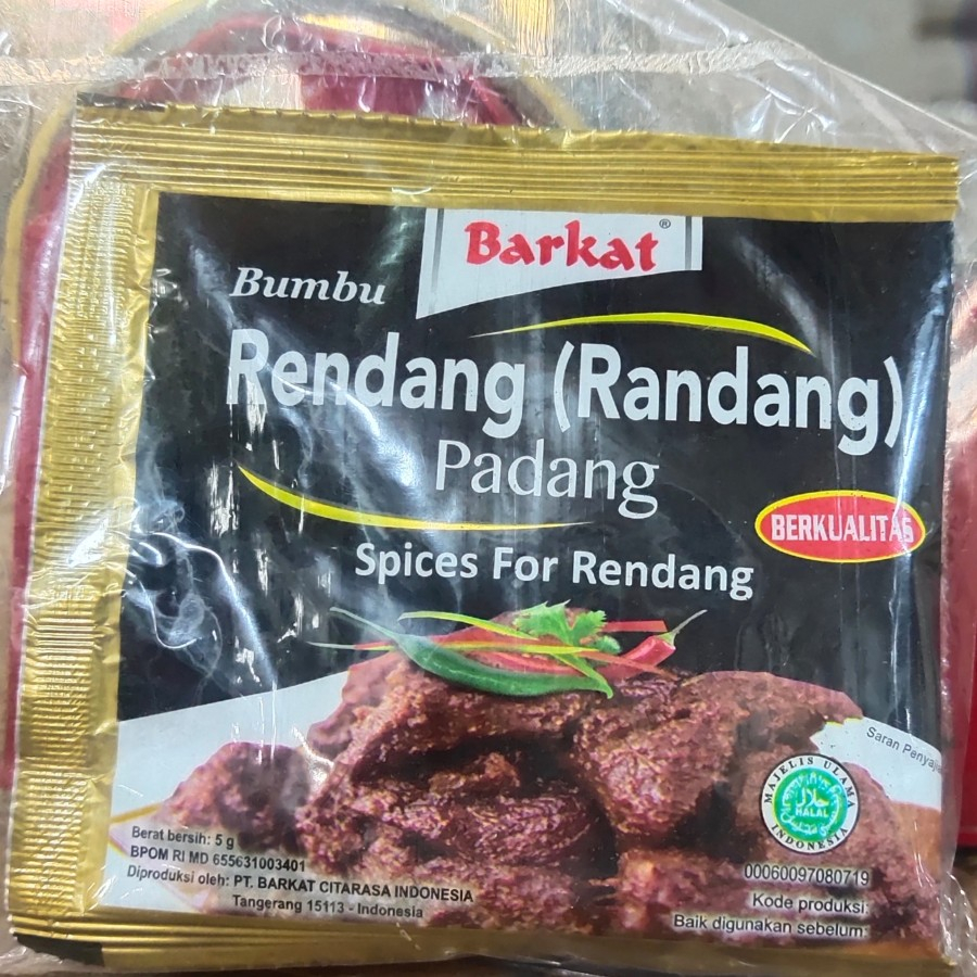 Jual Bumbu Rendang Padang Lengkap untuk 1 kg daging - Barkat | Shopee ...