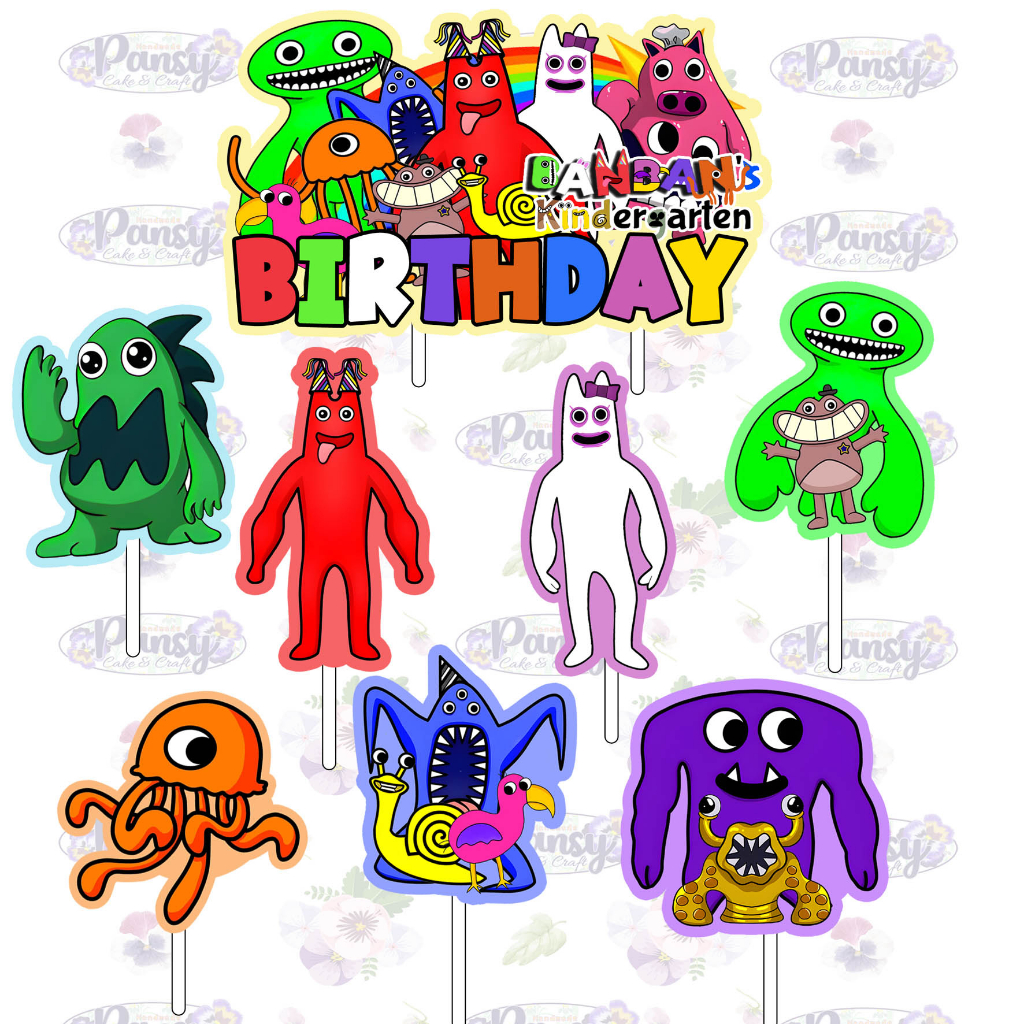 Jual Cake topper/ Cupcake topper Garten of ban ban + banner Birthday ...