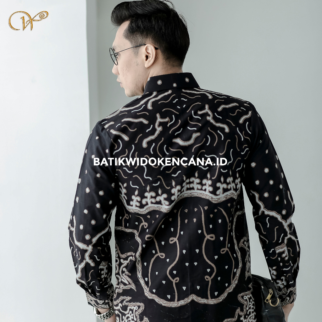 Jual KEMEJA BATIK PRIA - BATIK HITAM - BATIK PRIA ELEGANT - KEMEJA ...