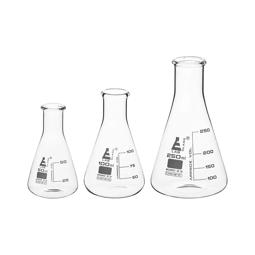 Jual Erlenmeyer 250ml, 100ml, 50ml ( Gelas Laboratorium ) | Shopee ...