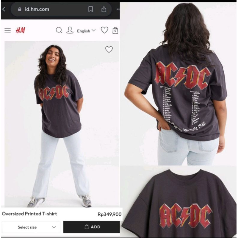Jual H*M x ACDC | Shopee Indonesia