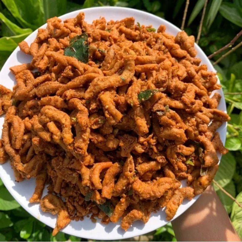 Jual USUS KRISPY BUMBU MELIMPAH RASA PEDAS AROMA DAUN JERUK ISI 250g ...