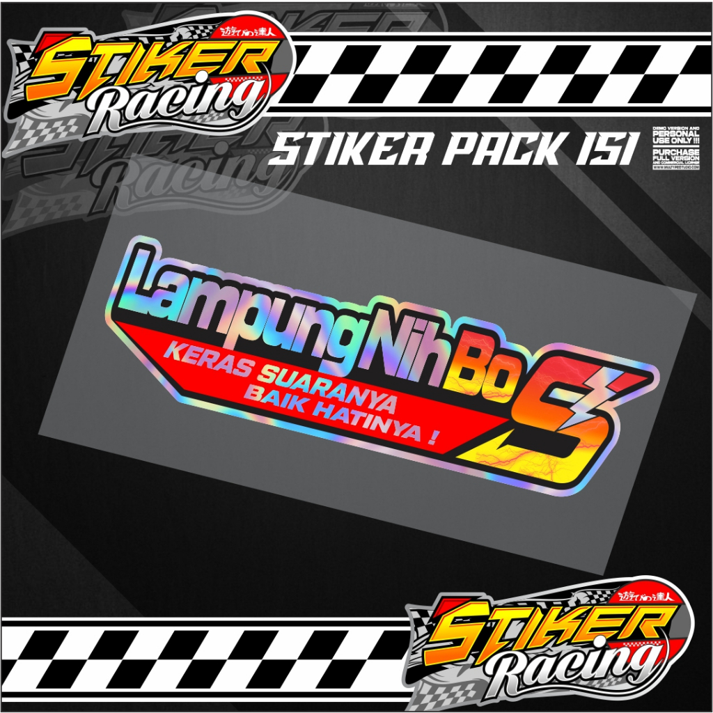Jual Stiker Lampung Nih BOS Hologram,stiker lampung keren | Shopee ...