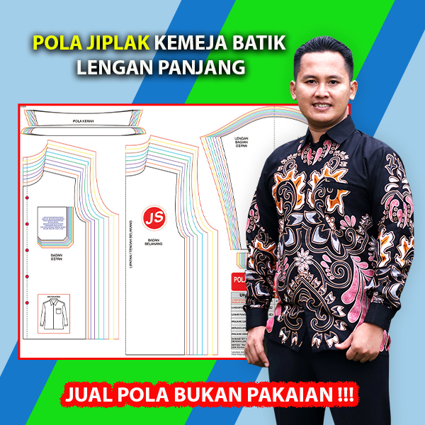 Jual Pola Jiplak Kemeja Batik Dewasa Lengan Panjang [ Pola Baju Jamblang Studio ] | Shopee Indonesia
