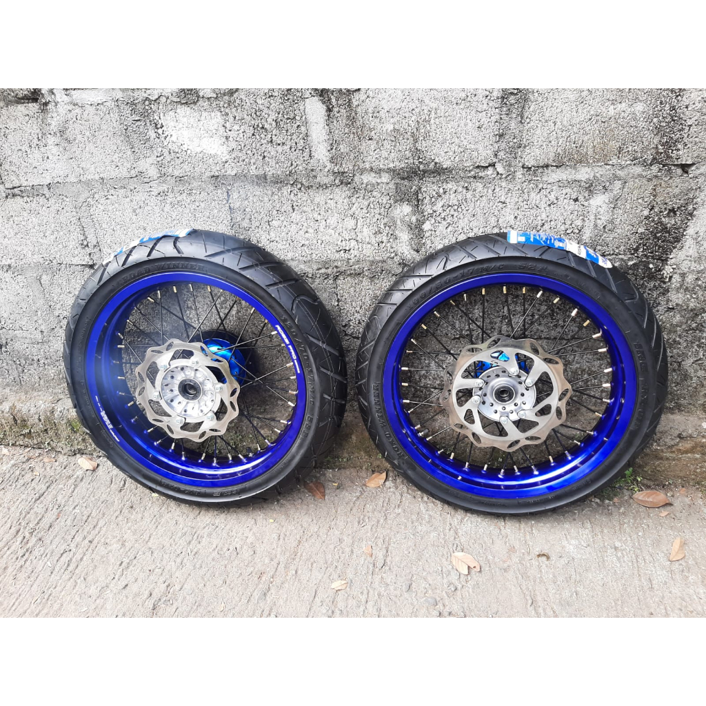 Jual Wheelset Supermoto Yamaha WR Roda Sumo WR155 Ring 17 Ban IRC Baru ...