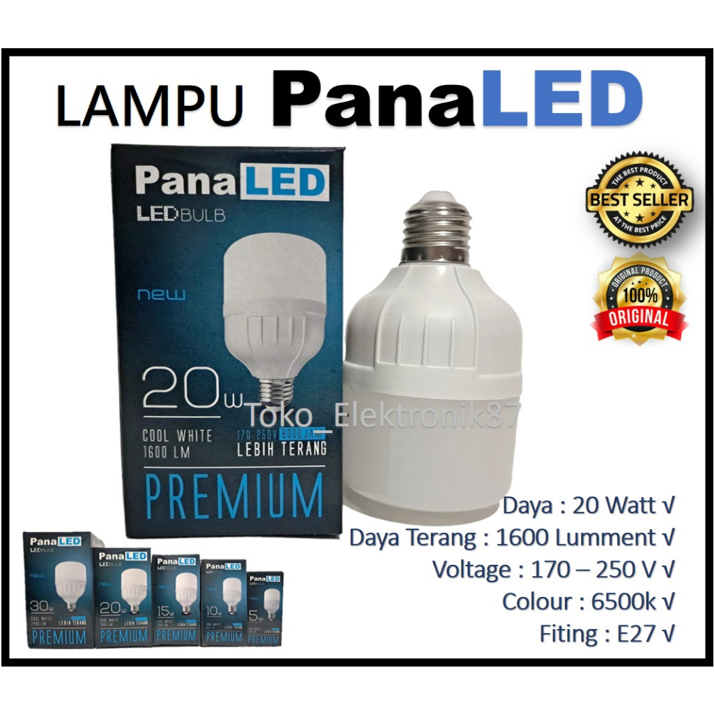 Jual Lampu Led 20 Watt Panaled 20w model Tabung | Shopee Indonesia