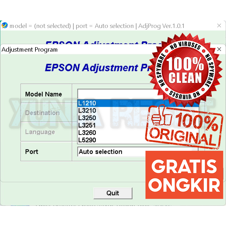 Jual Resetter Epson L3210 Resetter Epson L1210 Resetter Epson L1250 ...