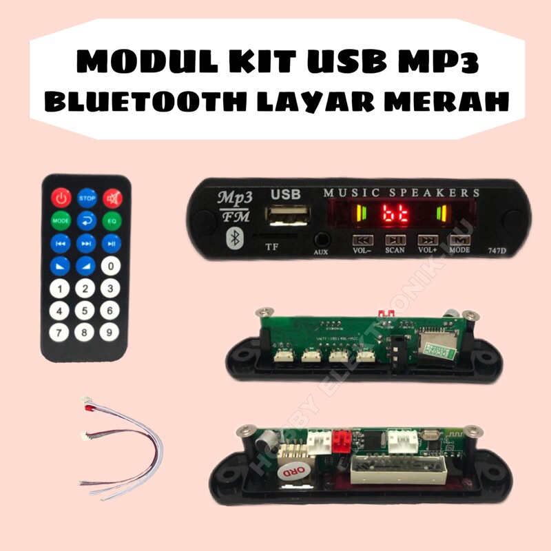 Jual MODUL KIT MP3 BLUETOOTH LAYAR MERAH | Shopee Indonesia