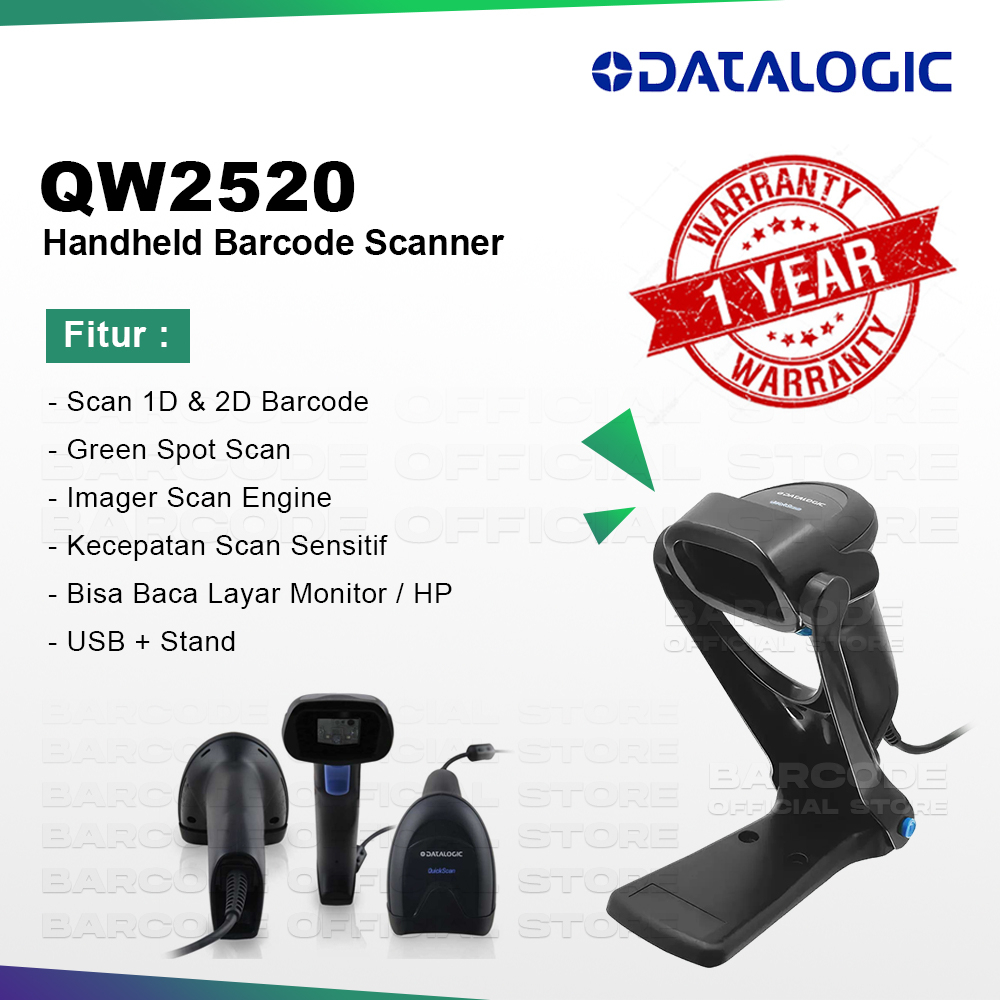Jual BARCODE SCANNER DATALOGIC QW2520 - QW-2520 IMAGER LAYAR HP 2D QR ...