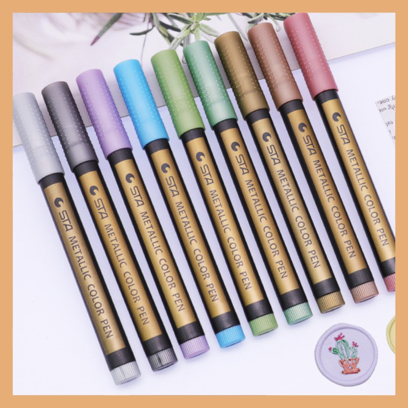 Jual Metalik Pen Gold Silver Sealing Wax Marker Student Office Key Line ...