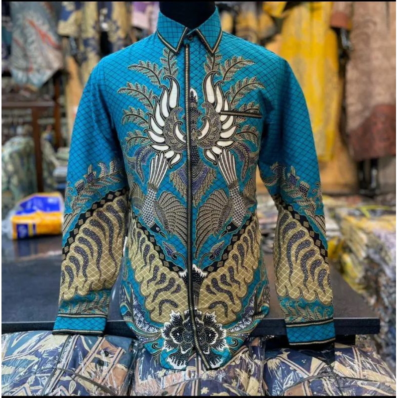 Jual batik jahitan smok premeium lengan panjang lapis furing trikot ...