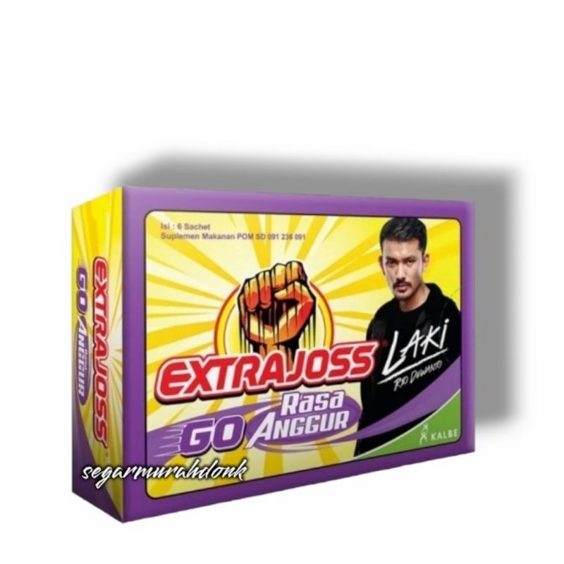 Jual EXTRAJOSS GO 1 box isi 6 sachet extra joss rasa ANGGUR | Shopee ...