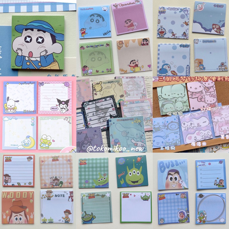 Jual Sticky Notes Karakter Melody Cinamoroll kuromi pochacco lLTS ...