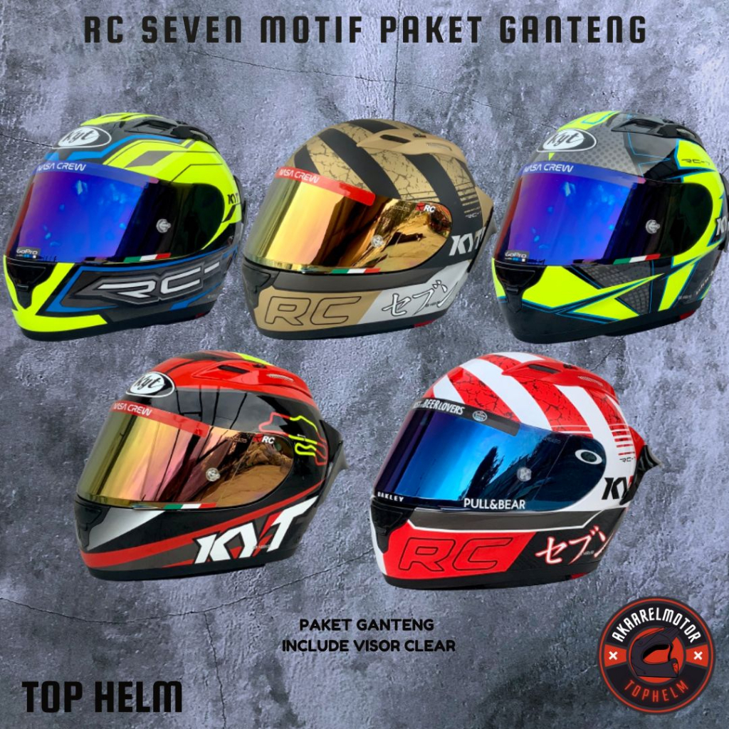 Jual HELM KYT RC-7 SERI #14/#15/#16/#17 PAKET GANTENG | HELM FULL FACE KYT RC SEVEN | Shopee ...