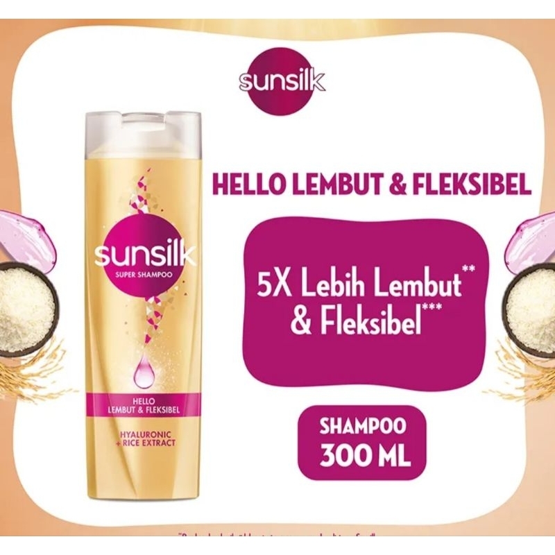 Jual Sunsilk Super Shampoo Hello Lembut & Fleksibel 300 ML | Shopee ...