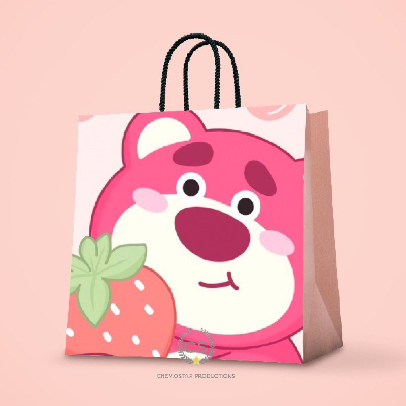 Jual Paperbag Custom Lotso Toy Story Cheviostar Goodie Bag Ulang Tahun ...
