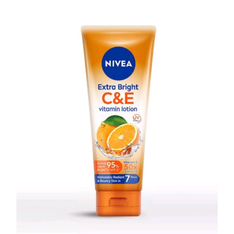 Jual Nivea Extra Bright C&E Vitamin Body Lotion Orange 180ml | Shopee Indonesia