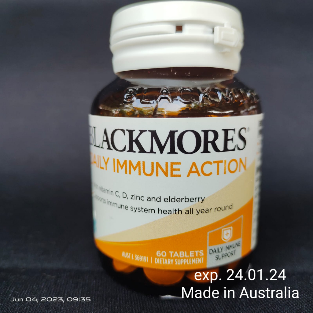 Jual Blackmores Daily Immune Action Vitamin C, D & Zinc 60 Tablets ...