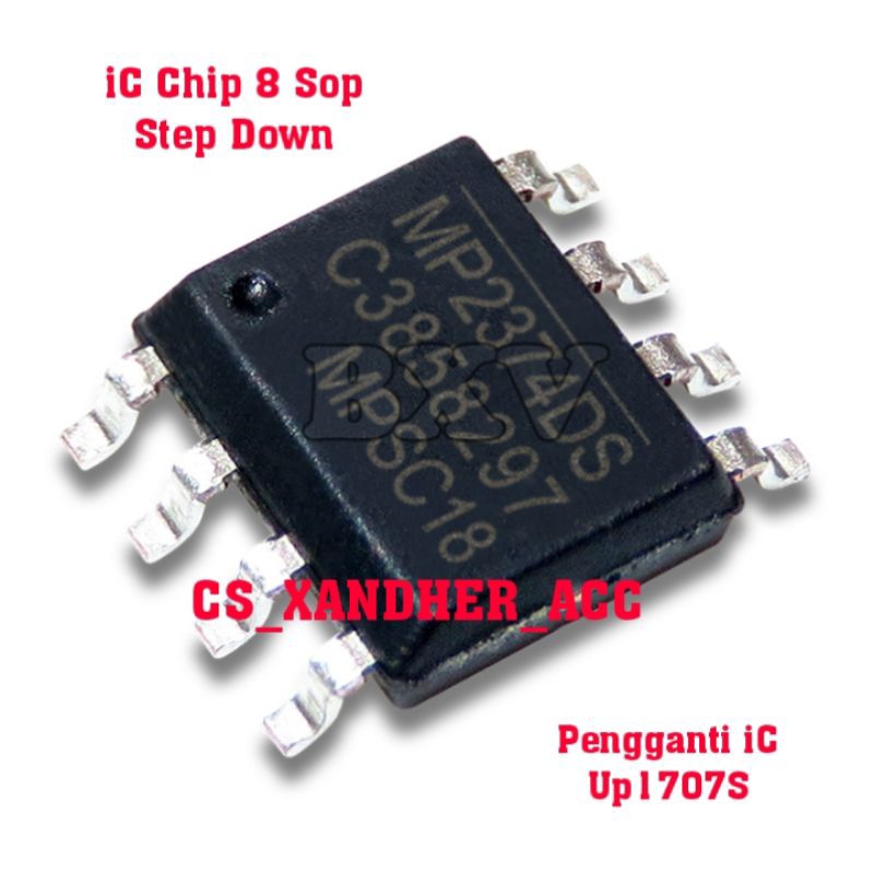 Jual iC Chip Set Step Down Mp2374DS 1A Sop 8 Untuk Penyuplai Tegangan 5V | Shopee Indonesia