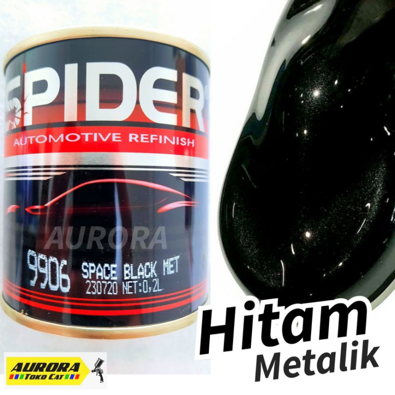 Jual Cat Hitam Metalik SPIDER Space Black Metallic | Shopee Indonesia