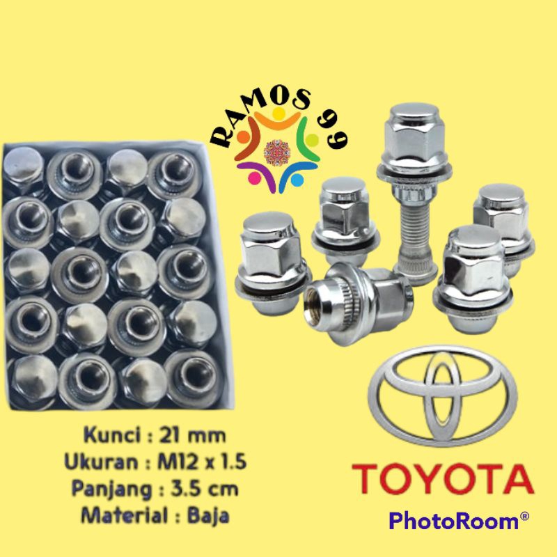 Jual Mur Roda Racing Lugnut Baut Mobil Altis Camry City Bahan Baja ...