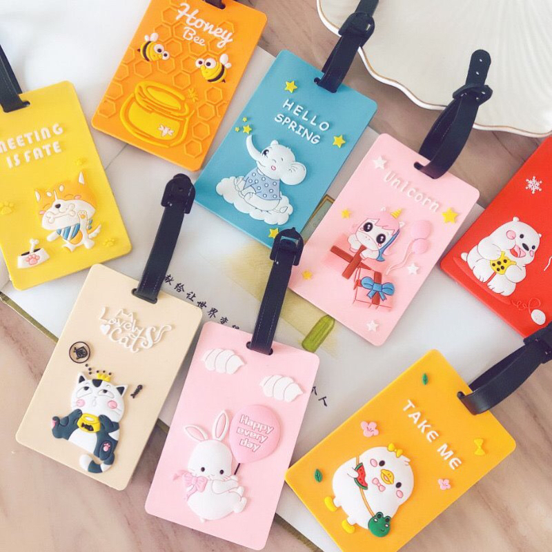 Jual CUTE ANIMAL LUGGAGE TAG Nametag Tas Koper Travel Custom | Shopee ...