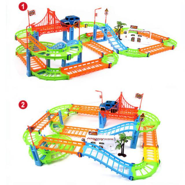 Jual LYSASHOP - 90PCS MAINAN ANAK LAKI-LAKI MOBIL REL LENGKAP RAIL CAR ...