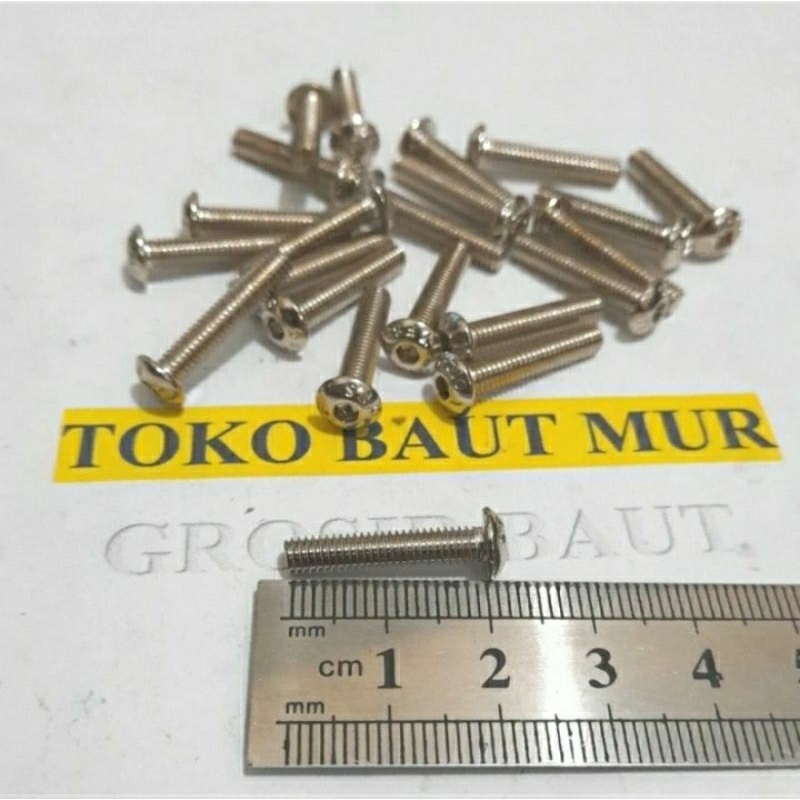 Jual m4×20 Baut L Button Baja 12,9 (50pcs) | Shopee Indonesia