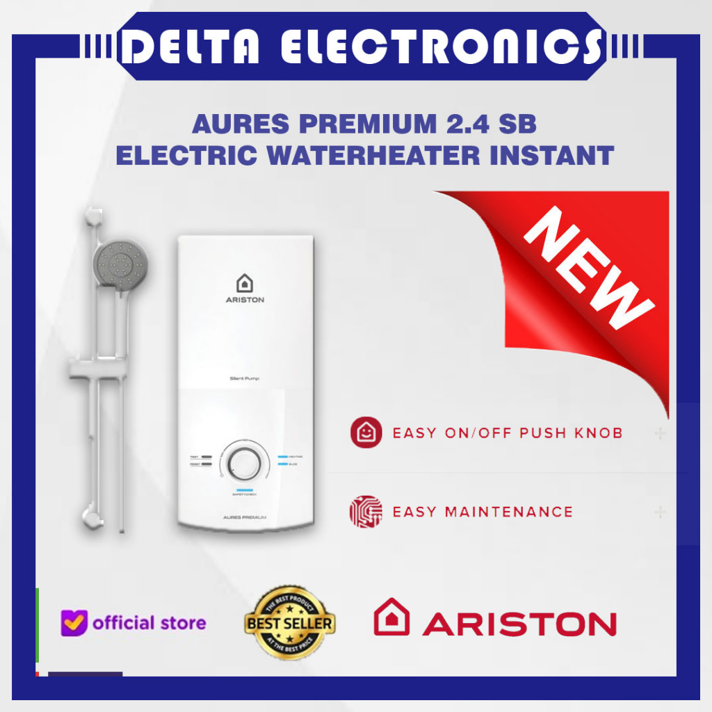 Jual Water heater ariston AURES PREMIUM (FREE SHOWER ) pemanas air ...