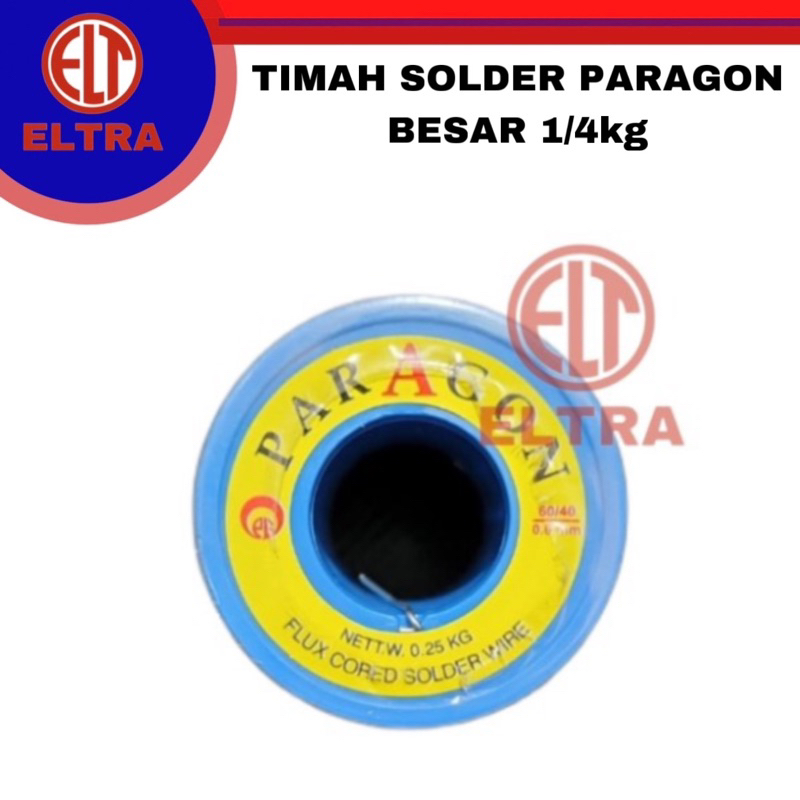Jual TIMAH PARAGON solder 0.8mm 60/40 250 gram roll besar tenol 250gr ...