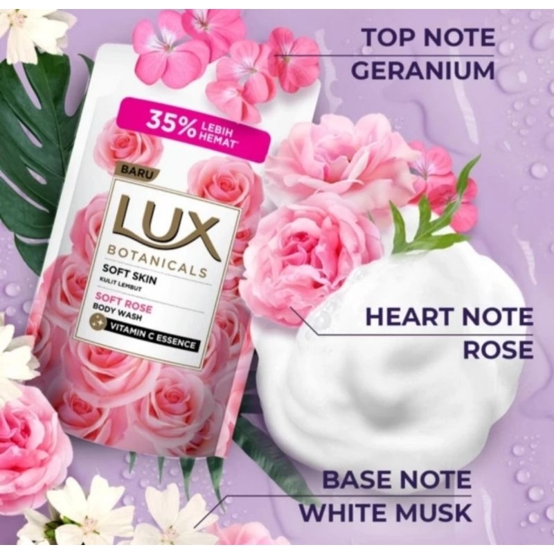Jual LUX Botanical Soft Rose Sakura Bloom Jumbo Body Wash 825ml | Shopee Indonesia