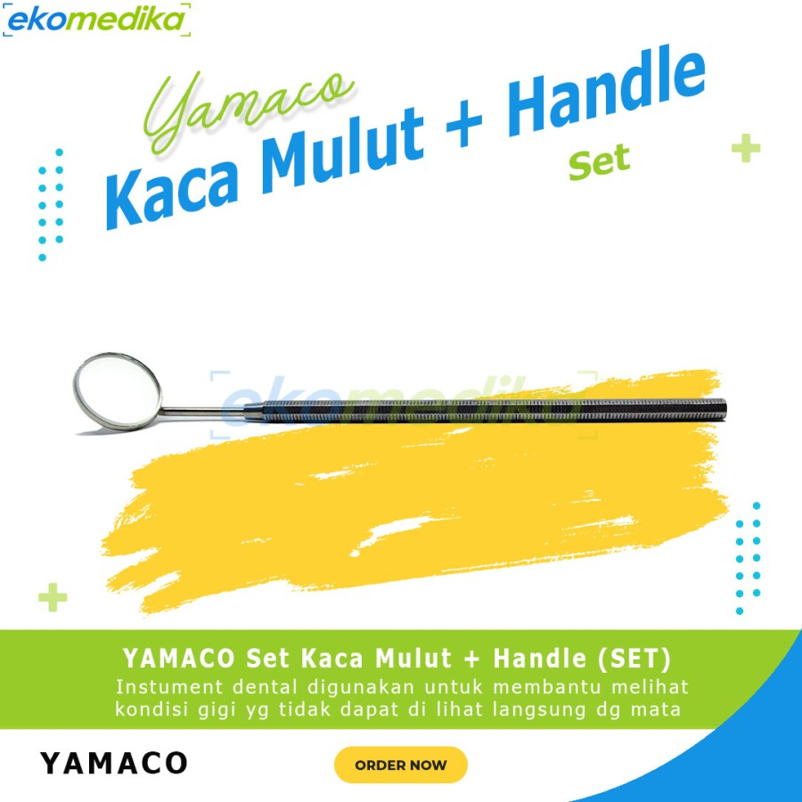 Jual Kaca Mulut (Mouth Mirror) No.4 + Handle Set YAMACO Steinless ...