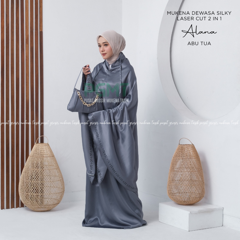 Jual PUSAT GROSIR MUKENA TASIK - MUKENA DEWASA SILKY LASER CUT 2 IN 1 ...