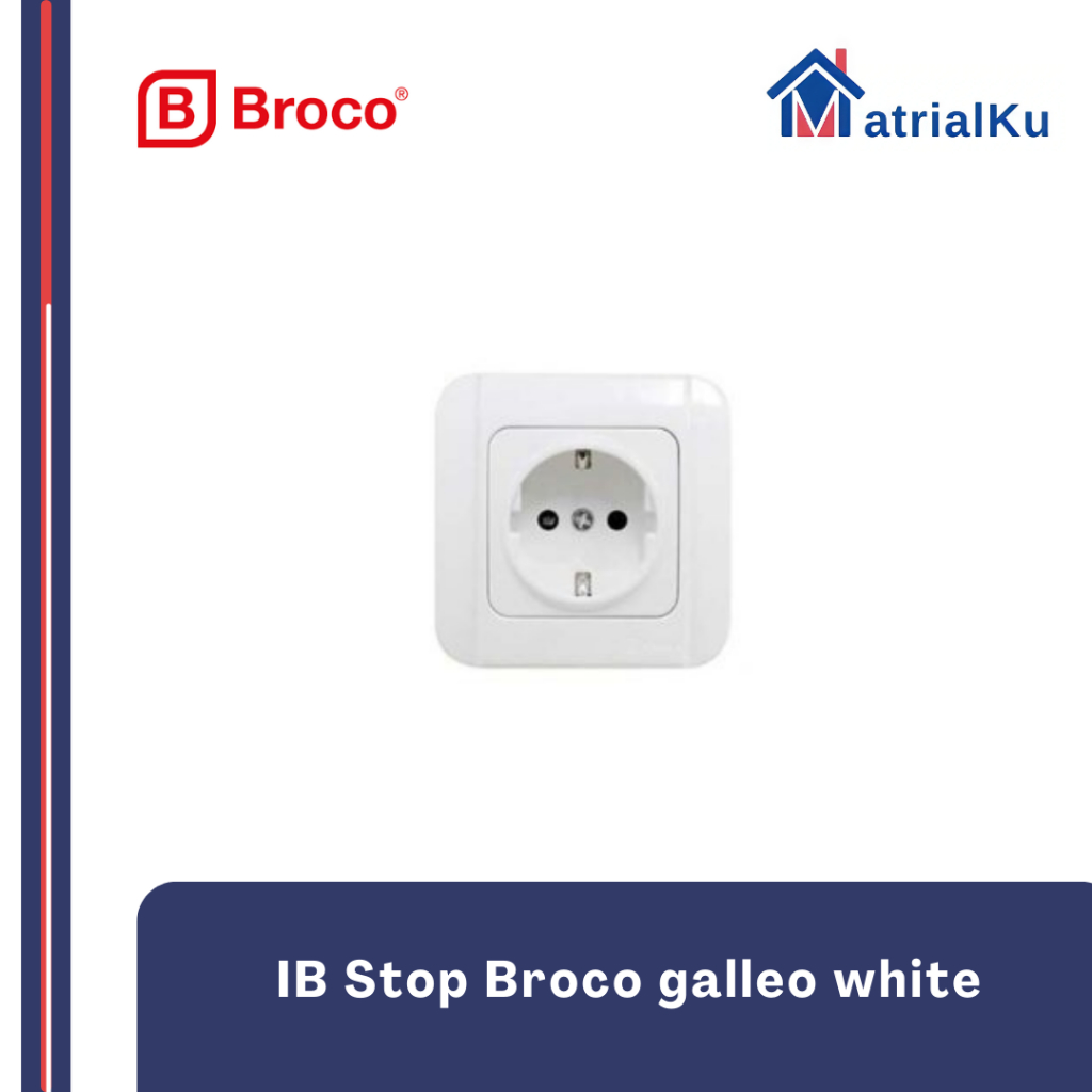 Jual Stop Kontak Broco Galleo White | Shopee Indonesia