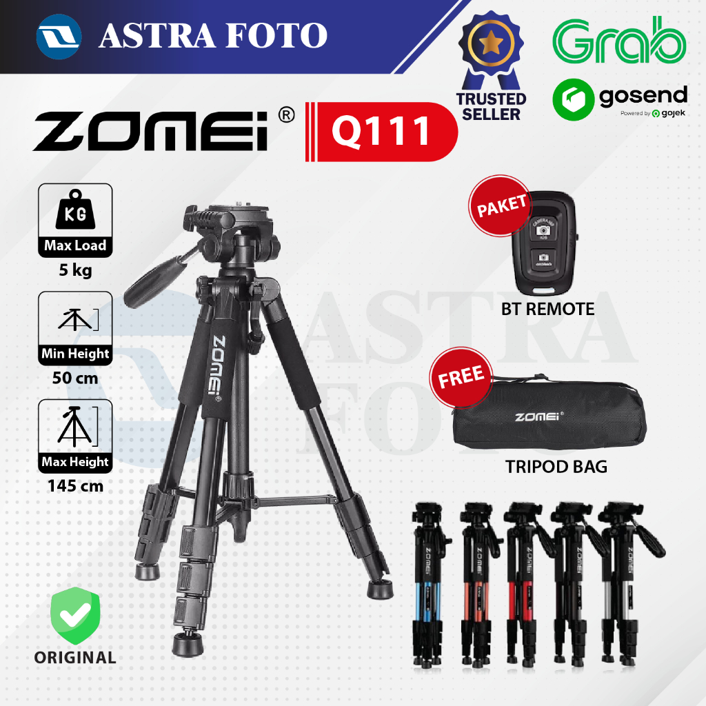Jual ZOMEI Q111 PROFESIONAL VIDEO TRIPOD KAMERA & HANDPHONE - Q 111 PANHEAD | Shopee Indonesia
