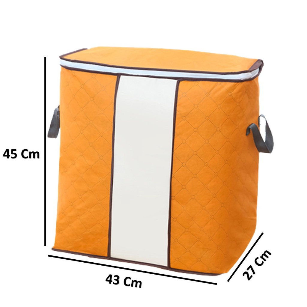 Jual T&Y Tempat Penyimpanan Bed Cover Bamboo Storage Box Organizer Bag ...