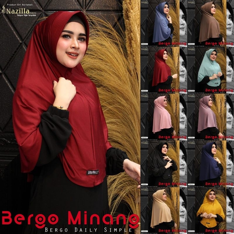 Jual BERGO keenan /bergo Minang by Nazilla/bergo daily/bergo instan | Shopee Indonesia