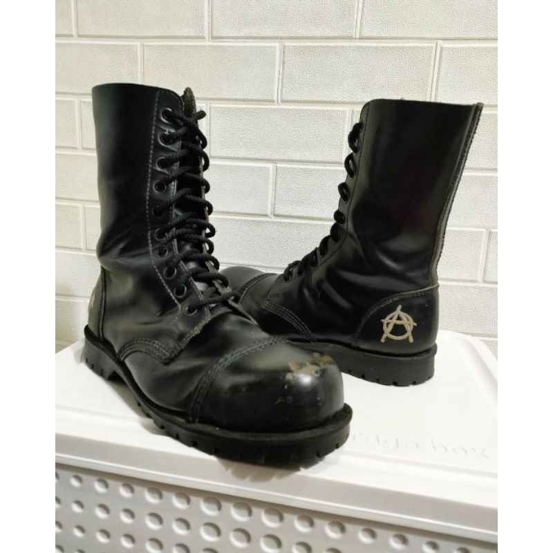 Jual Underground Shoes Steel Toe Boots 10 Eyelet Made in England (Size ...